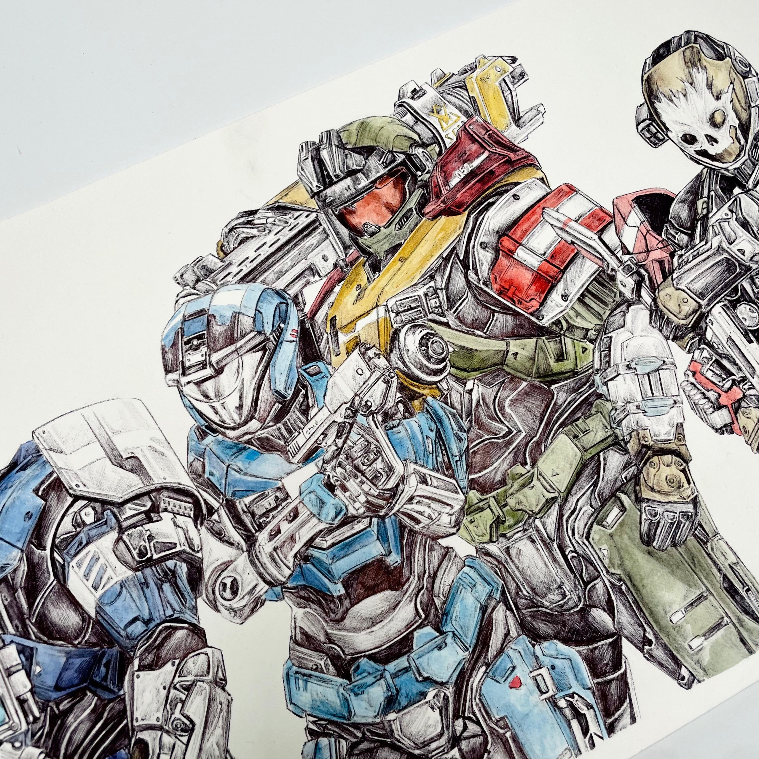 how to draw halo characters